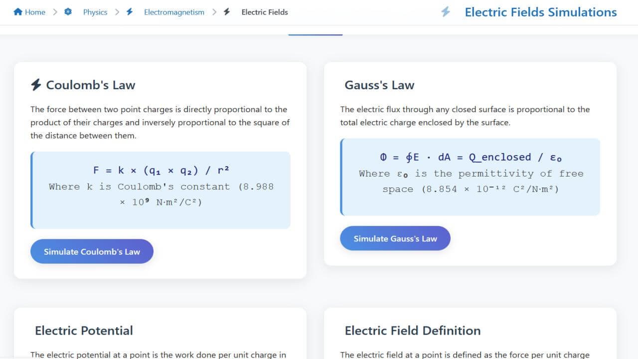 Electric Fields - BinaryVisual | Electromagnetism