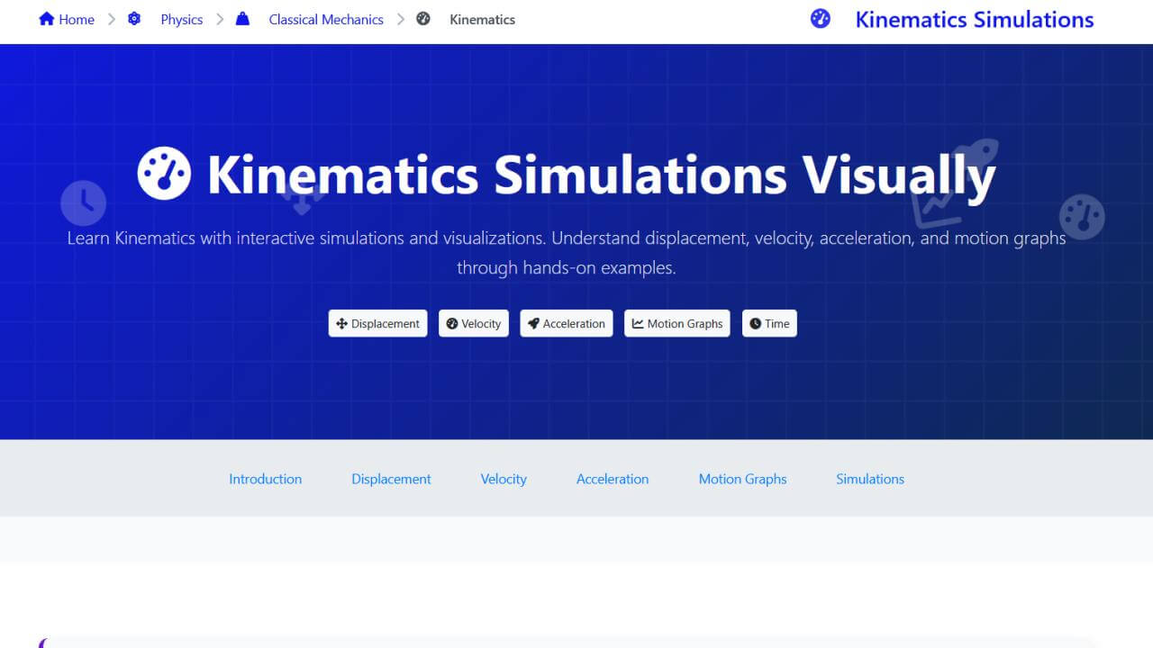 Kinematics - BinaryVisual | Classical Mechanics