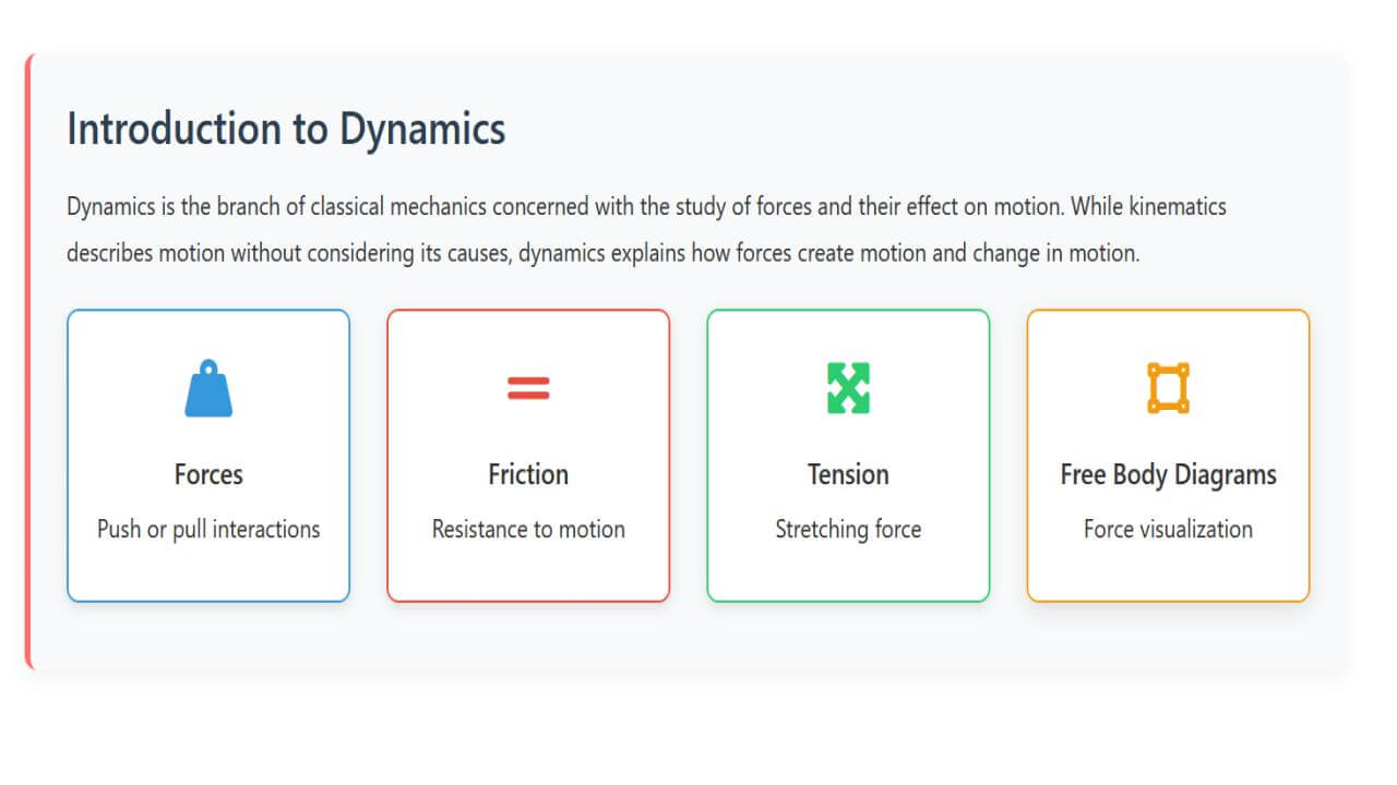 Dynamics - BinaryVisual | Classical Mechanics
